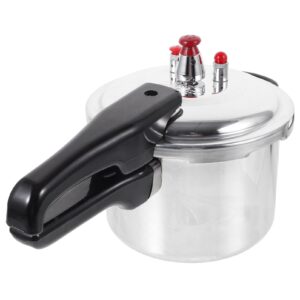 doitool aluminum pressure cooker 16cm/6.3inch bottom mini pressure cooker for gas stove induction cooker, silver