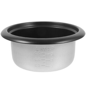 magiclulu small rice cooker liner 1.58-qt cooking pot liner replacement mini non-stick rice cooker pots for rice cooker 8.25 x 8.25 x 3.54inch black