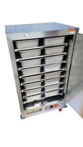 heatmax 322758 large electric commercial food warmer holding cabinet for 16 full size pans, for churches, schools, institutions - made in usa with service and support - 120v plug, potluck