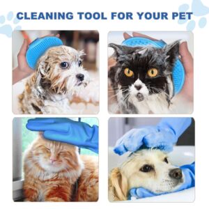 IDQQUQQ 2pcs dog washing gloves and dog bath brush, 2-in-1 pet shower set | Suitable for dogs, cats, bath massage, and pet grooming