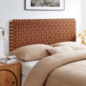 modway sparta headboards, queen, natural brown