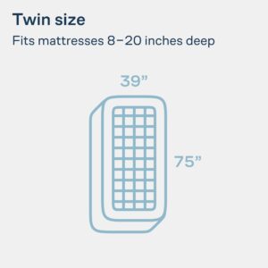 Cloud-Like Twin Mattress Topper - 100% Cotton Top Mattress Pad for Back Pain Relief - Breathable & Naturally Cooling for Hot Sleepers - Machine Washable