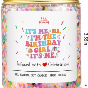 Music Lover Birthday Scented Candle with Lavender Scent -Birthtay Merch Gifts with I'm The Birthday Girl for Party Decorations, Handcrafted, Long-Lasting Candle for Mother's Day Nurse Graduation Gift