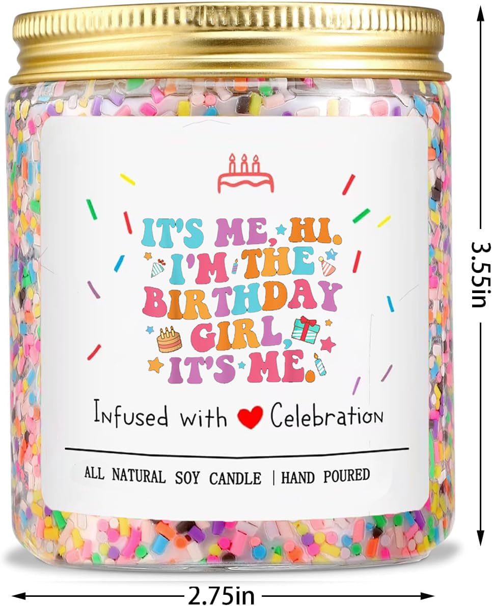 Music Lover Birthday Scented Candle with Lavender Scent -Birthtay Merch Gifts with I'm The Birthday Girl for Party Decorations, Handcrafted, Long-Lasting Candle for Mother's Day Nurse Graduation Gift