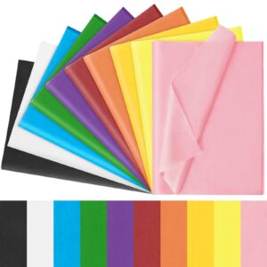 120 sheets 20"x14" colored tissue paper for gift bags wrapping paper, art tissue paper bulk for weddings birthday party crafts decoration, 10 colors