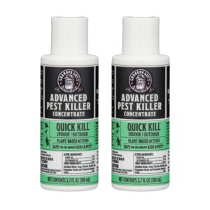 grandpa gus's natural advanced pest killer concentrate, plant-based actives quick kill multiple insect species, indoor & outdoor use, light scent, 3.7 fl oz (pack of 2)