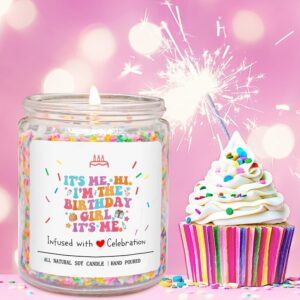 Music Lover Birthday Scented Candle with Lavender Scent -Birthtay Merch Gifts with I'm The Birthday Girl for Party Decorations, Handcrafted, Long-Lasting Candle for Mother's Day Nurse Graduation Gift