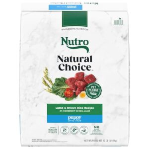 nutro natural choice puppy dry dog food, lamb & brown rice recipe, 12 lb. bag