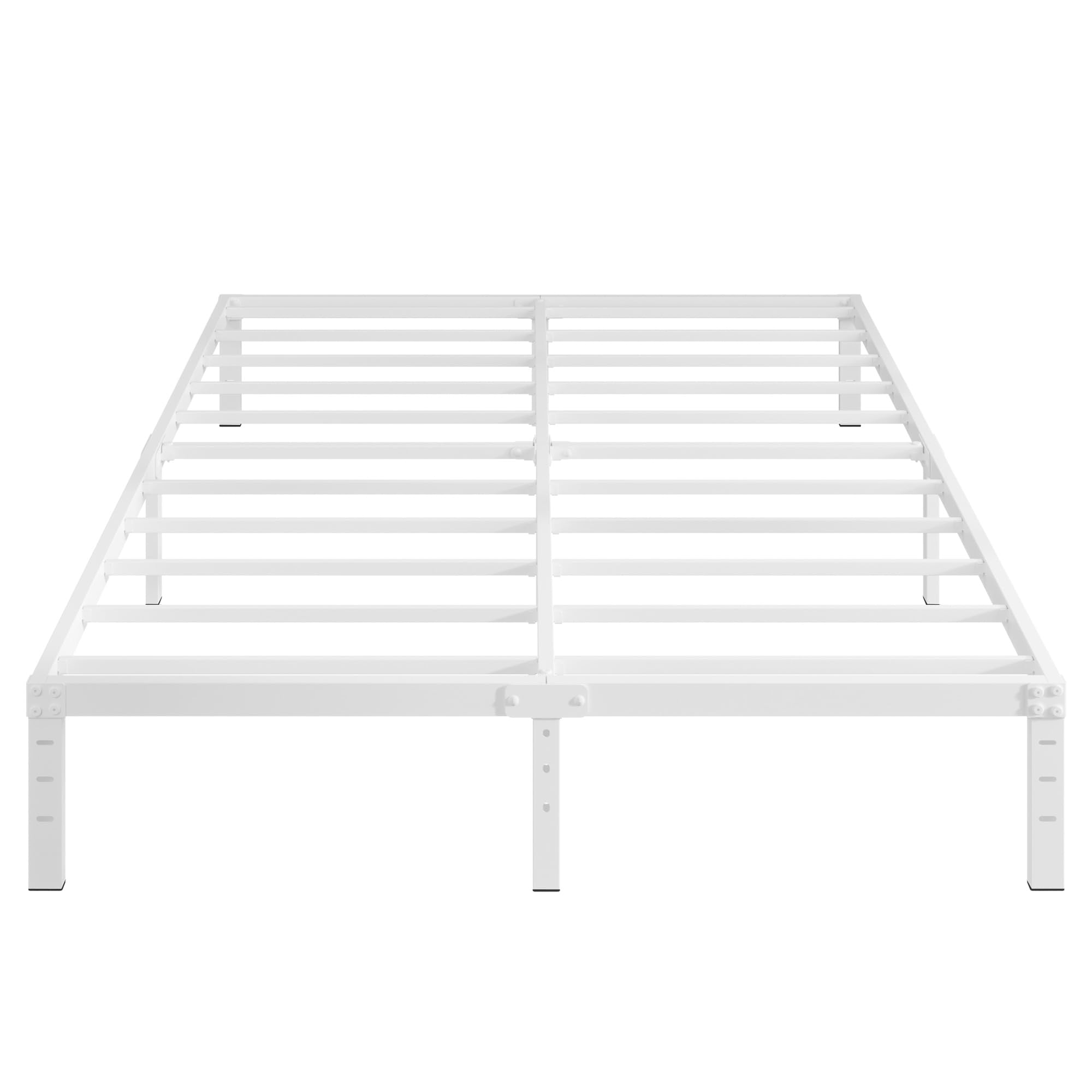 Cieemine 12 Inch White King Size Bed Frame, Heavy Duty King Size Platform Bed Frame, Mattress Foundation, No Box Spring Needed, Easy Assembly, Noise-Free