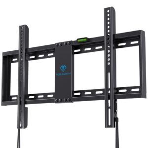 perlesmith fixed tv wall mount bracket for 32-82 inch led, lcd, and oled flat screen tvs - fits 16”- 24” wood studs, fixed tv mount with vesa 600 x 400mm holds up to 132 lbs, psllk1