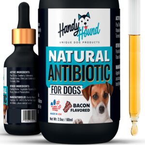 natural antibiotics for dogs – gentle, effective dog antibiotic - provides dog allergy relief and dog itching skin relief - premium antibiotics for dogs with bacon flavor