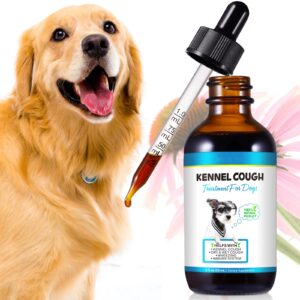 kennel cough for dogs, 60ml kennel dog cough treatment, effective relieving dogs cough symptoms, kennel cough medicine for dogs herbal drops for all breeds & sizes, supplement for dogs itch