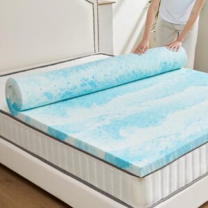 mattress topper, 3 inch king size cooling memory foam mattress bed topper for sleeper sofa, rv, camper, certipur-us certified