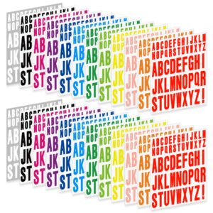 1272 pcs 24 sheets letter stickers large alphabet stickers 2 inch 1 inch self adhesive vinyl stick on letters waterproof decals for scrapbooking mailbox water bottles cup bulletin board,12 colors