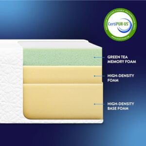 Best Price Mattress 14" Signature Green Tea Memory Foam Mattress, Twin, White