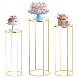 bonastella cylinder stands for party, 3pcs cylinder pedestal stand, cilindros para fiestas cake table stand for parties metal plant stand cylinder tables for parties round cylinder stands for party