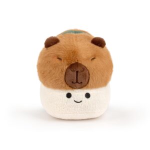 wanwu world capybara plush pillow cute capybara plush toy pillows 13.8'' capybara stuffed animal soft capybara sushi plushies doll birthday gifts for boys girls kids