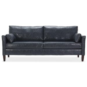 stary 78 inch faux leather sofa comfy couch with padded cushions for living room