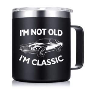 abledn birthday gifts for men - i'm not old i'm classic coffee mug - christmas gifts for men, birthday gifts for dad, grandpa, him, husband (14oz, black)