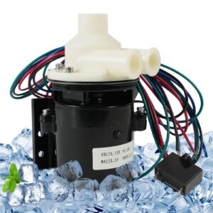 leaptrend apta92p10wd1 pump motor assembly with capacitor fit for hoshizaki ice machine 120v km-320 km-500 km-600 km-630 km-650 km-800 km-900 series 900-sd b-500pf b-700pf urc-12f km-450