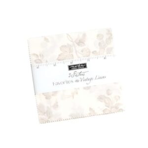 3 sisters favorites vintage linens charm pack; 42-5" precut fabric quilt squares