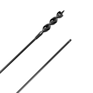 installer drill bit with pulling hole at head and tail for wire pulling through drywall and wood head length 54 inch high carbon steel with heat treatment (54inch*9/16nch)