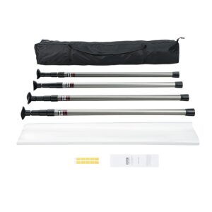 vevor dust barrier poles, 10 ft barrier poles, dust barrier system with 4 telescoping poles, carry bag and 32.8x13.12 ft plastic film, for interior decoration, painting