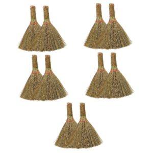 minkissy 10 pcs desktop small broom miscanthus small broom kitchen desktop cleaning broom kids desks broom mini desk whisk broom