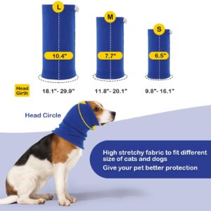 Nanaki Upgraded Dog Calming Hoodie Anxiety Relief, No Shake Ear Wraps for Dog, Soft Dog Hematoma Ear Wrap Anti-slip Dog Head Muffs Ear Protection Dog Head Cover Grooming Force Drying Bathing Fireworks