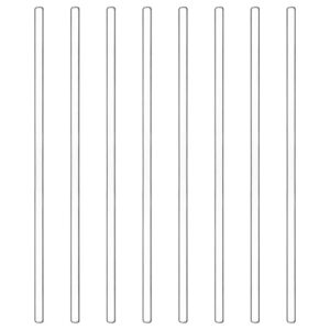 stonylab glass stirring rods, 9.84 inch long borosilicate glass rods stirrers sticks with rounded ends solid glass stick for lab kitchen science, 8-pack