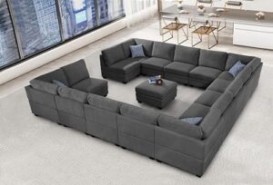 legend vansen 16 pcs corduroy flexible combination sectional sofa