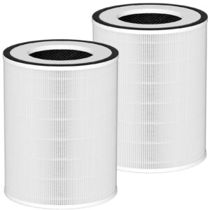 ontheone kilo true hepa filter replacement compatible with afloia kilo, kilo pro, miro and miro pro air cleaner purifiers, morento kilo true hepa filter, 3-stage filtration system, 2 pack