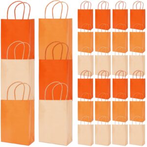 whaline 36pcs orange party favor bags paper gift bags bulk with handles autum fall thanksgiving grocery shopping treat bags for holiday wedding birthday party diy crafts supplies