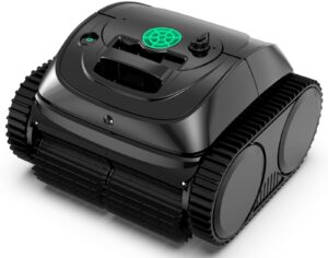 wybot c1 cordless robotic pool cleaners, powerful suction, wall climb pool robot with intelligent route planning, lasts 150mins, ideal for in-ground pools up to 1,614 sq.ft