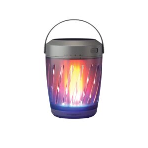 nebo solar zapper & lantern (no flicker) warm glow attracts and zaps mosquitos, flies, gnats, june bugs, and more for outdoor use with dual band uv technology, lantern