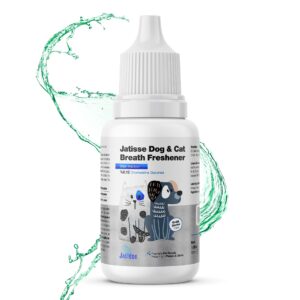 jatisse cats and dogs water additive for oral and dental care: eliminate bad dog breath and cat bad breath - dog breath freshener - fights tartar & plaque - just add to water! (1.69 fl oz)