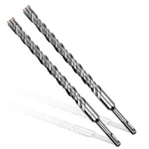 becollo 3/4x12" sds-plus rotary hammer drill bit, carbide tip 4-cutter for brick,stone & concrete, packed of 2pcs.