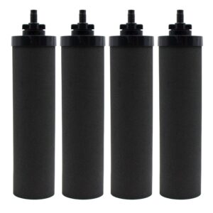 larayci water filter replacement for berkey® bb9-2 black activated carbon filters, compatible with berkey® gravity water filter system, pack of 4