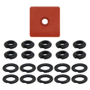 rurbrin 10+10 sets 3/8" & 1/2" impact wrench retainer rings with o-ring, fit for electric/pneumatic wrench, including anvil retaining ring install tool (red)