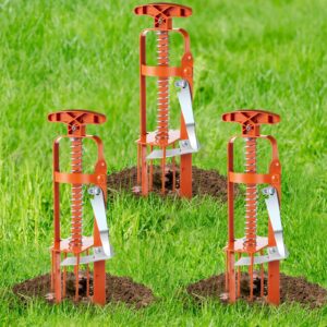 mole trap for lawns, plunger style mole killer, alloy steel mechanical gopher vole traps, gopher trap for outdoor yard garden, easy quick capture and reusable (3 pack)