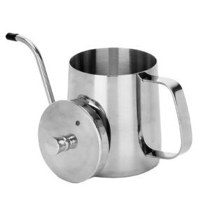 mcilpoog warrior gooseneck kettle 1.7 liter for pour over coffee and tea with temperature indicator, stainless steel, 18/8, 304, for all stovetops