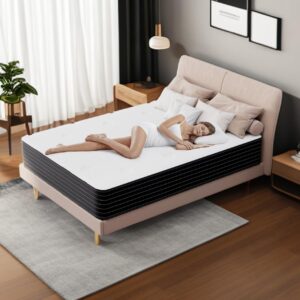 full size mattresses - multiple sizes, ergonomic design with memory foam and individual pocket spring,breathable comfortable for sleep supportive and pressure relief (full)