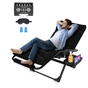 suteck oversized zero gravity chair, xxl 33in anti gravity lounge chair w/removable cushion, reclining patio chairs with upgraded lock, pillow and footrest, folding patio recliner for indoor outdoor