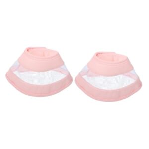 yardwe 2pcs compound cone collar bonsai tree for aquarium tank after surgery cat collar cats supplies soft recovery collar for cats cat cone cat supply cat neck circle pvc pet pink pillow