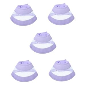 yardwe 5pcs compound cone collar fish bowls for betta bite collar small cat collar cat recovery collar cone for cats after surgery cat healing collar pet neck ring electronic pillow pvc