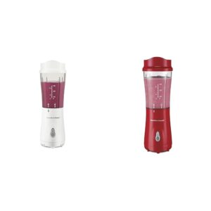 hamilton beach portable blender for shakes and smoothies with 14 oz bpa free travel cup and lid & portable blender for shakes and smoothies with 14 oz bpa free travel cup and lid