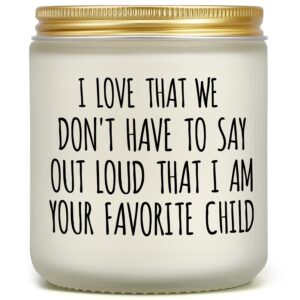 gifts for mom dad from daughter son, funny mothers day gifts, fathers day birthday christmas gift for grandma aunt nana bonus mom mother in law, unique valentines present, lavender scented candle