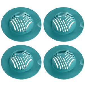 4pcs shower drain hair catcher bathtub drain cover, drain protectors silicone tpr hair catcher for bathroom bathtub and kitchen