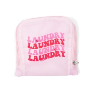 miamica foldable travel laundry bag, hot pink mod cowgirl – lightweight, durable design with drawstring closure, one size, m32263