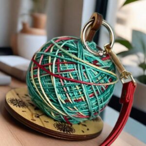 Multlife Portable Wrist Yarn Ball Holder & 3Pcs Crochet Hooks, Yarn Holder, Yarn Spinner, Yarn Holder for Crocheting, Crochet Yarn Holder, Yarn Ball Holder, Yarn Spinner for Crocheting (Red-B)